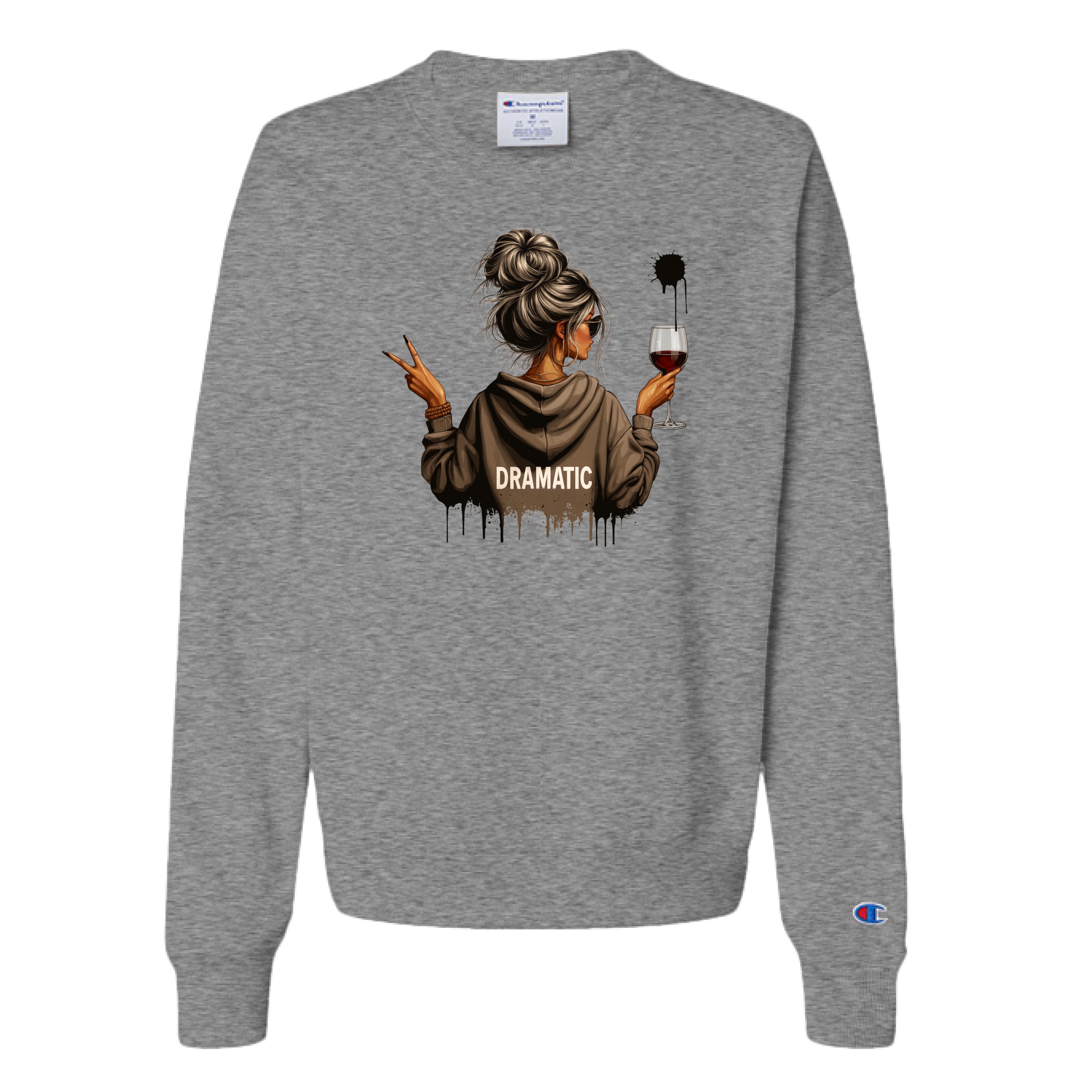 Royale Funky Junque Dramatic Wine Crew Neck Sweatshirt