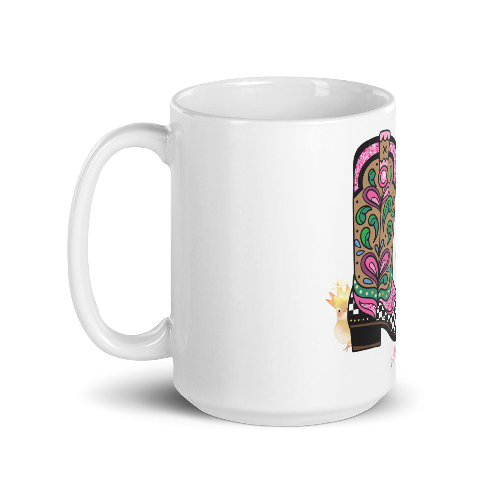 Hey Y'all Lets Sparkle It White glossy mug – Royale Funky Junque